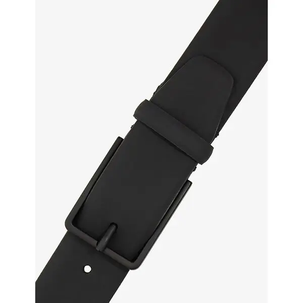 Boggi Milano Rubberised-logo Leather Belt