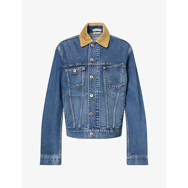 JW Anderson Corduroy Collar Cotton Denim Jacket
