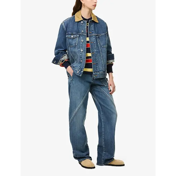 JW Anderson Corduroy Collar Cotton Denim Jacket