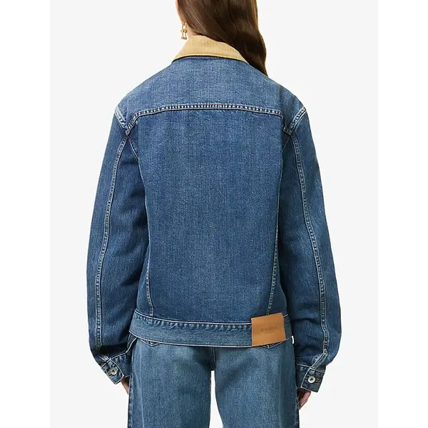 JW Anderson Corduroy Collar Cotton Denim Jacket