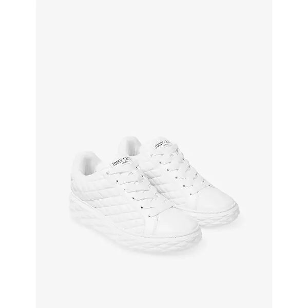 JIMMY CHOO Diamond Maxi M Quilted Leather Trainers