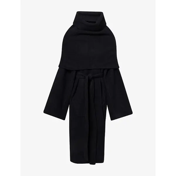 Rick Owens Dagger Belted Cashmere Coat