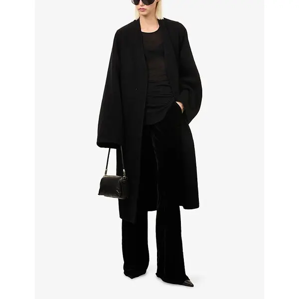 Rick Owens Dagger Belted Cashmere Coat