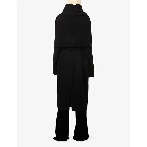 Rick Owens Dagger Belted Cashmere Coat