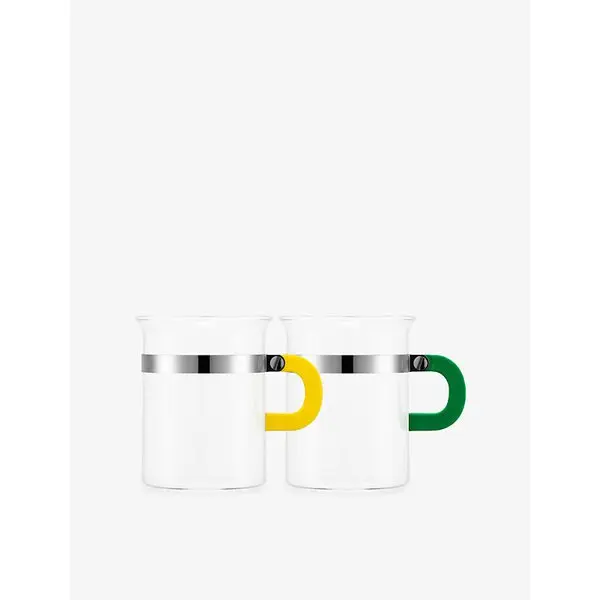 BODUM X Moma Chambord Stainless-steel Set Of Two Tea Glasses 0.3l - Yellow