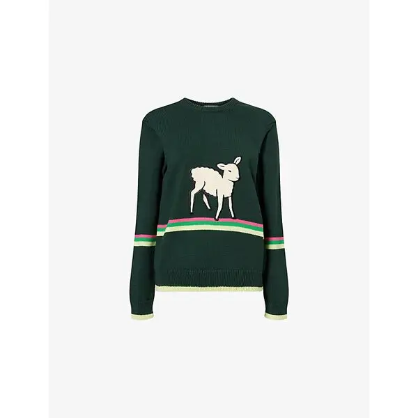JW Anderson Sheep Intarsia Cotton Knit Jumper