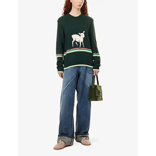 JW Anderson Sheep Intarsia Cotton Knit Jumper