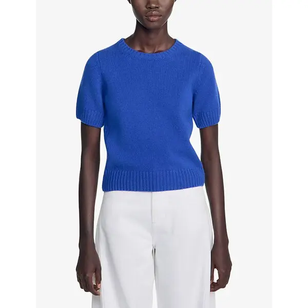 Sandro Short-sleeved Round Neck Wool Jumper