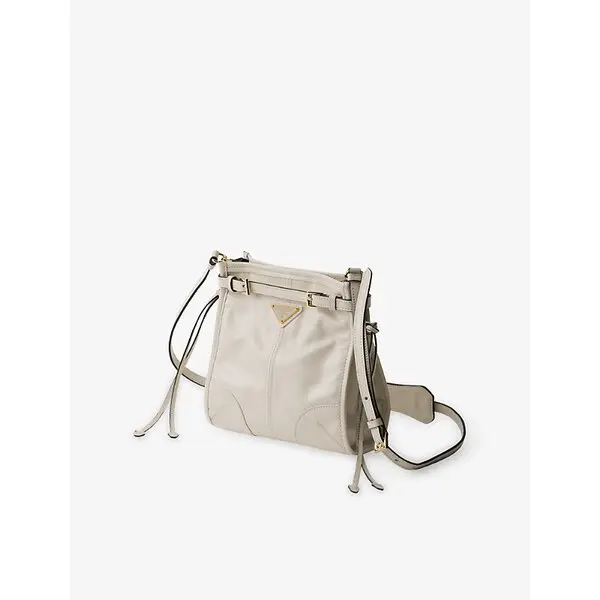 Prada Bonnie Leather Mini Shoulder Bag - White