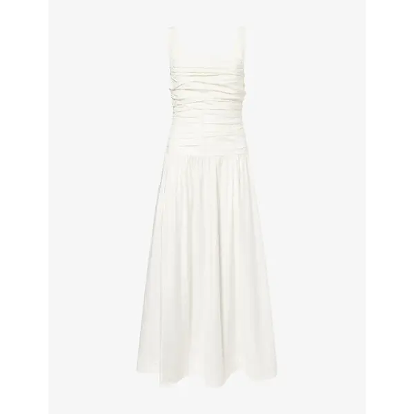 REFORMATION Nesta Cotton Midi Dress - White