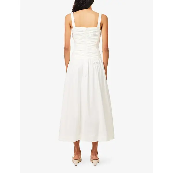 REFORMATION Nesta Cotton Midi Dress - White