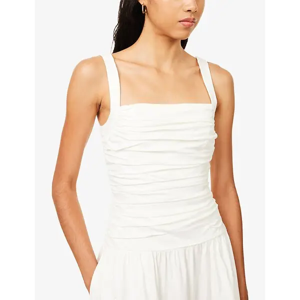 REFORMATION Nesta Cotton Midi Dress - White