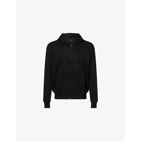 FIFA 1904 Embroidered-logo Kangaroo-pocket Cotton Hoodie