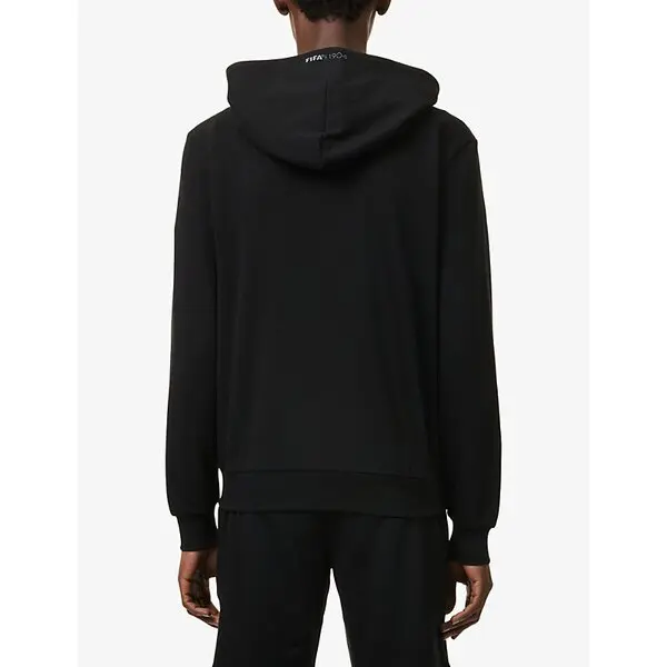 FIFA 1904 Embroidered-logo Kangaroo-pocket Cotton Hoodie