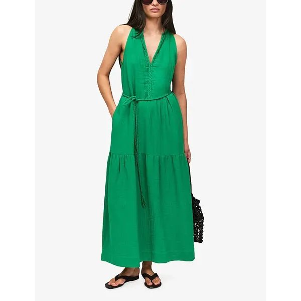 RO&ZO Rope-belt Sleeveless Maxi Dress
