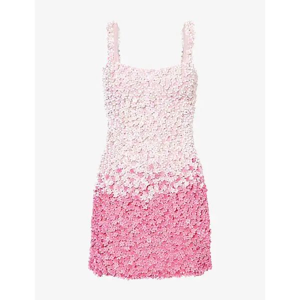 LA FUORI Petal Ombré Sequinned Mini Dress