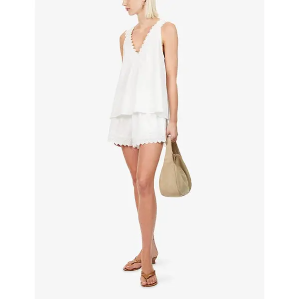 Dissh Annabel Lace-trim Cotton-blend Shorts