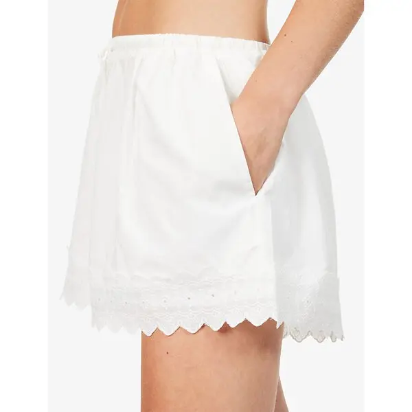 Dissh Annabel Lace-trim Cotton-blend Shorts