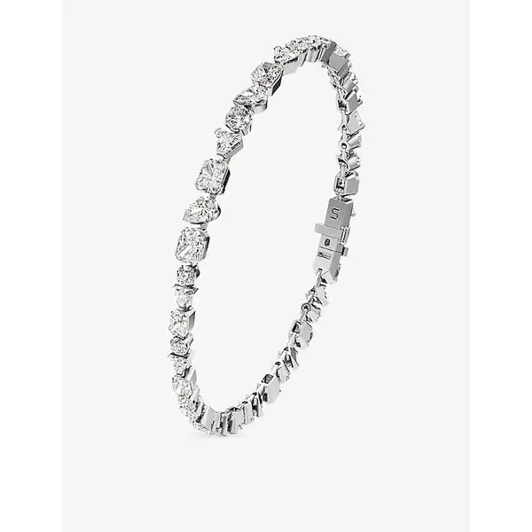 UNSAID Meta Eternity 18ct And Lab Grown Diamond Bracelet - White Gold