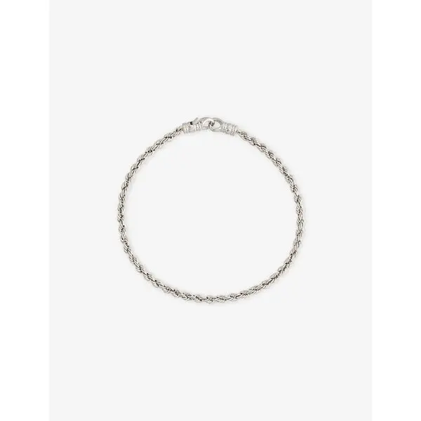 Tom Wood Rhodium-plated Sterling Rope Chain Bracelet