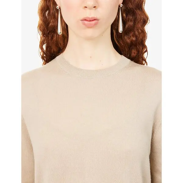 TOTEME Crew Fine-knit Wool-silk Top