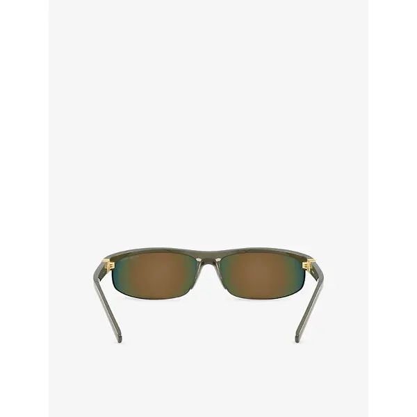 Miu Miu Oval Frame Injected Sunglasses
