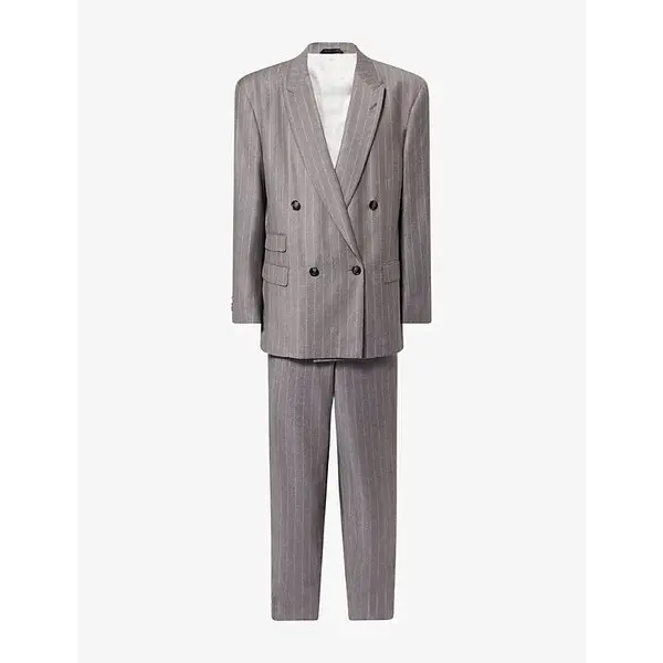 Giorgio Armani Pinstripe Double-breasted Wool Suit