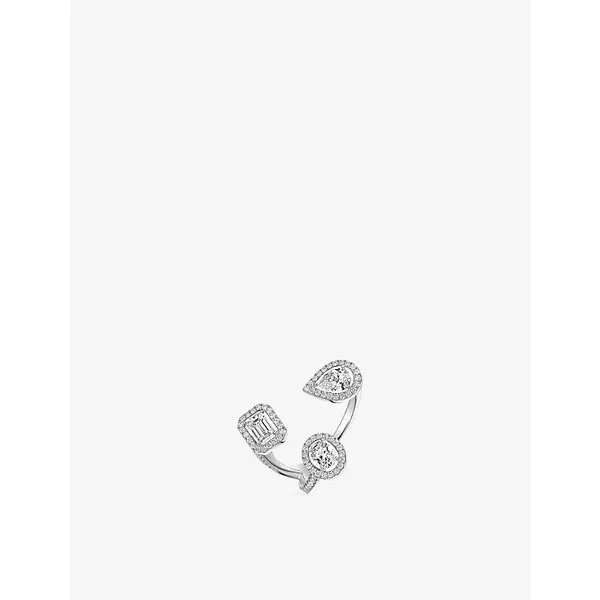 Messika My Twin Trilogy Medium 18ct Gold And 1ct Diamond Ring - White