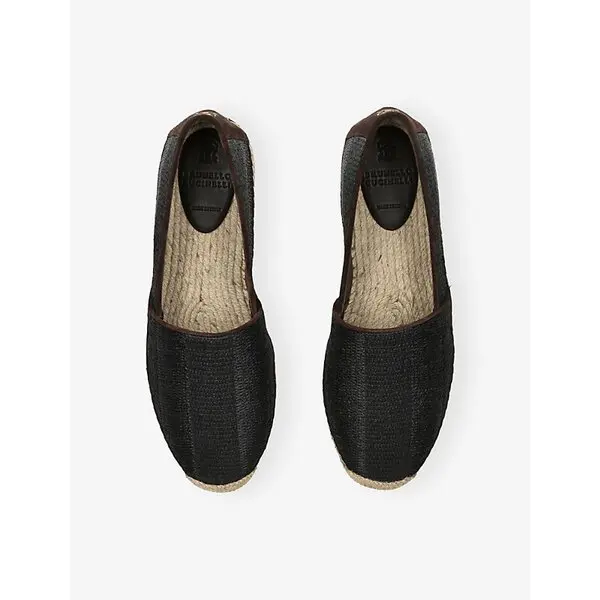 Brunello Cucinelli Woven And Suede Espadrilles