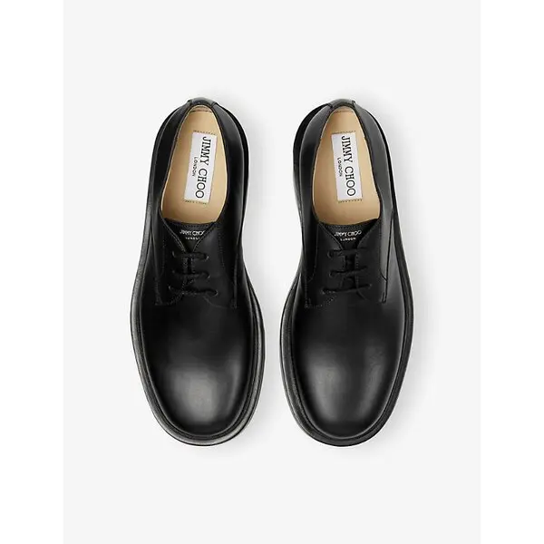 JIMMY CHOO Rowan Derby Leather Loafers