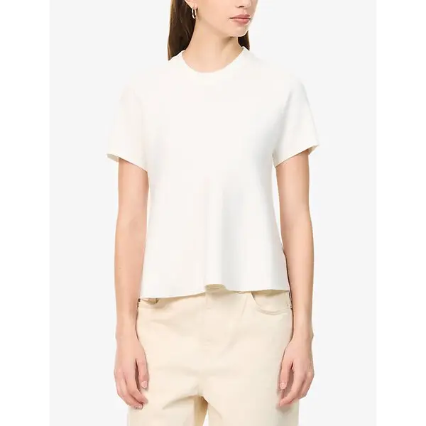 ME+EM Short Sleeve Swing Merino Wool Knit Top