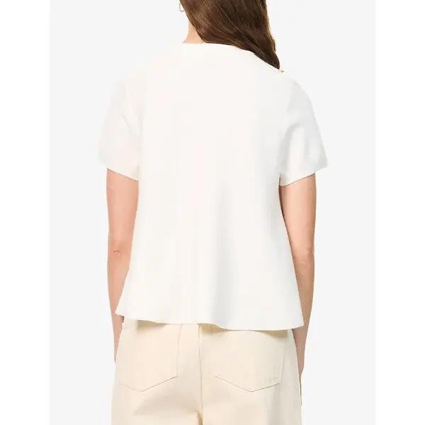 ME+EM Short Sleeve Swing Merino Wool Knit Top
