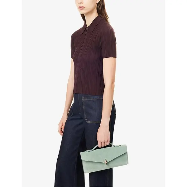 METIER Edge Suede Clutch - Terra