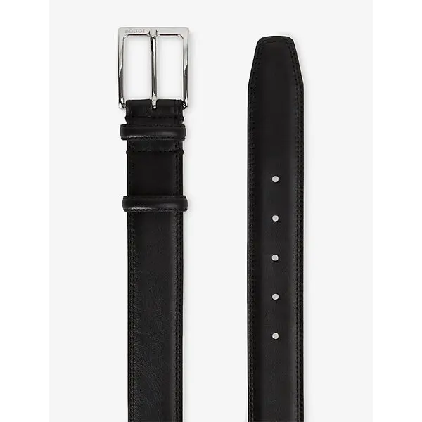 Boggi Milano Leather Buckle Belt