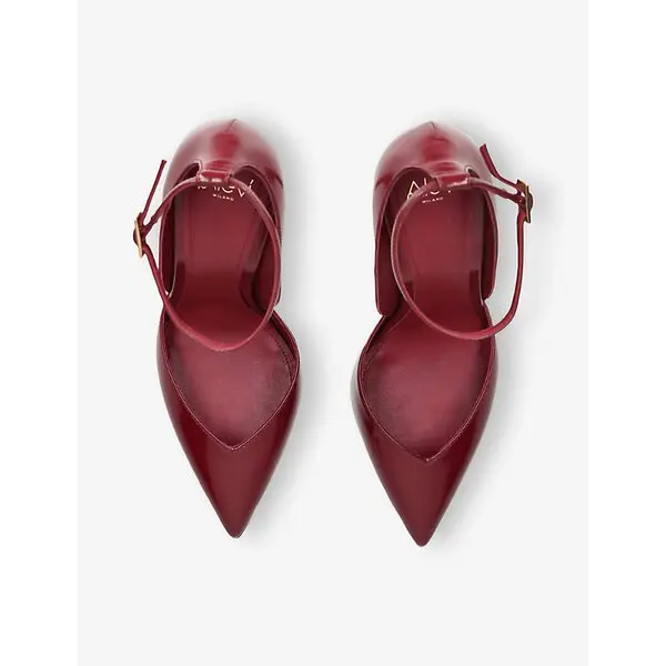 ALEVI MILANO Camilla 110 Patent Leather Heeled Courts With Ankle Strap