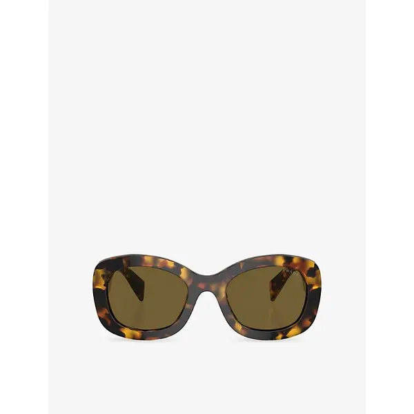 Prada Butterfly-frame Acetate Sunglasses - Brown