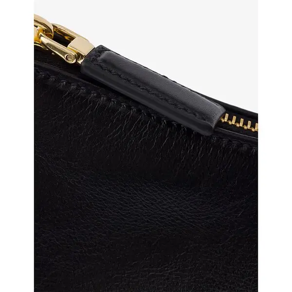 Prada Aimée Medium Leather Shoulder Bag - Black