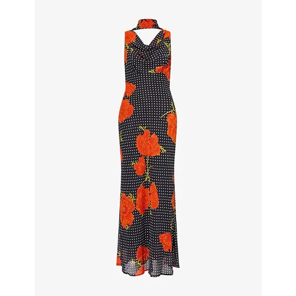 NEVER FULLY DRESSED Sophie Floral-print Woven Maxi Dress