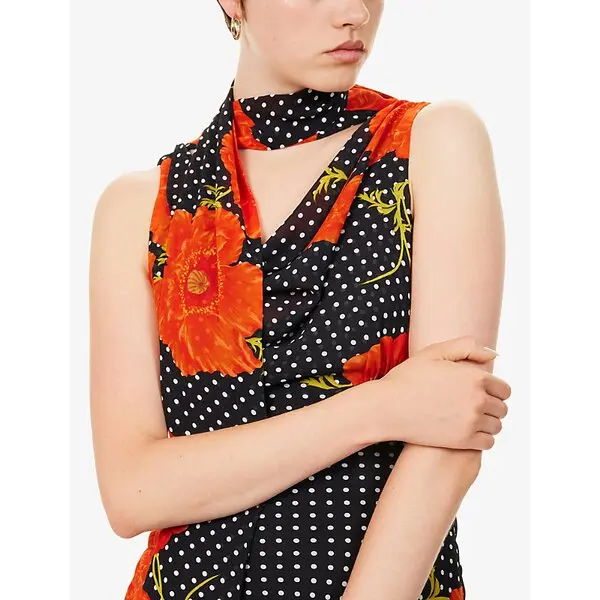 NEVER FULLY DRESSED Sophie Floral-print Woven Maxi Dress
