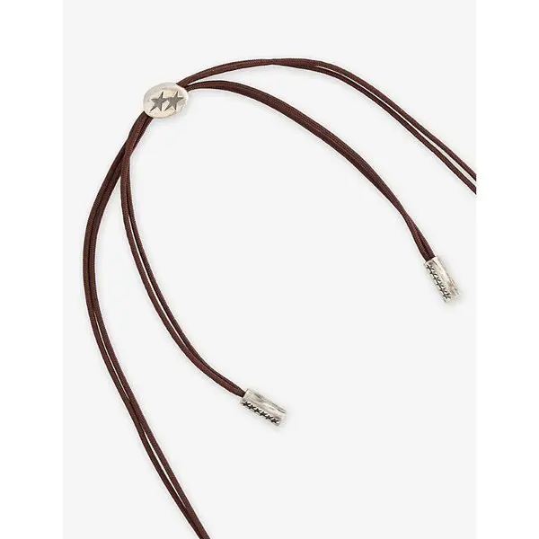 TWOJEYS Knotted Peace Out Sterling Silver-plated Brass Necklace