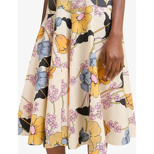 Marni Printed Cotton Poplin Midi Dress