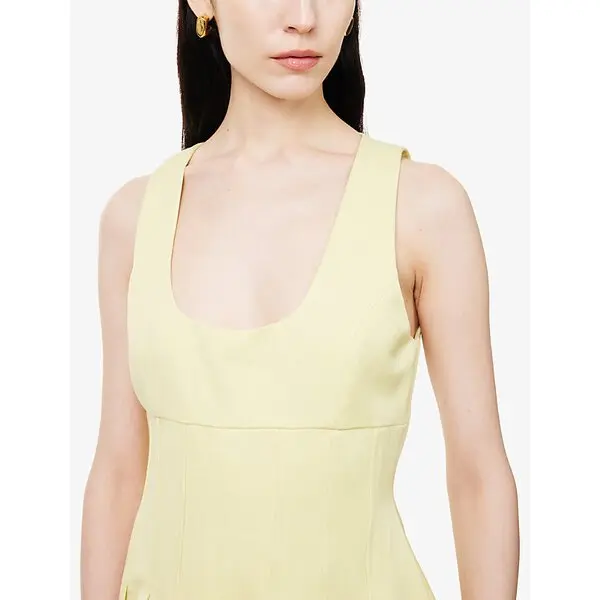 Oddmuse Cinched Cotton-blend Midi Dress