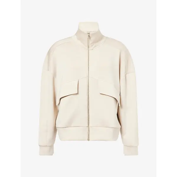 NOW YOU LIVE Zip-through Stretch-modal-blend Sweatshirt