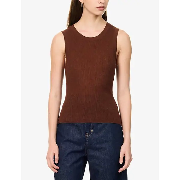 ME+EM Sleeveless Merino Wool And Cashmere Blend Vest