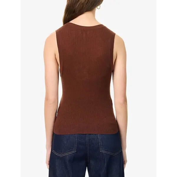 ME+EM Sleeveless Merino Wool And Cashmere Blend Vest