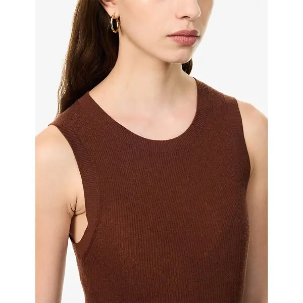 ME+EM Sleeveless Merino Wool And Cashmere Blend Vest