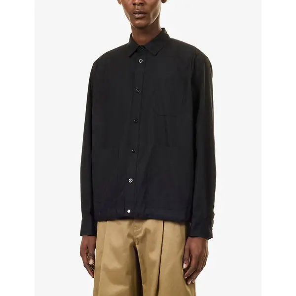 Sacai Patch-pocket Cotton-blend Shirt