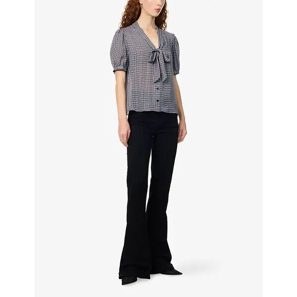 FRAME The Flare High-rise Stretch-denim Jeans