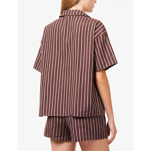4TH & RECKLESS Lara Striped Cotton-blend Shirt