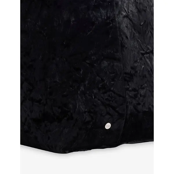 VALESQUE Small Crushed Velvet Bucket Bag